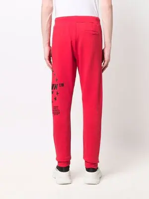 Philipp Plein Logo Skull Tracksuit Bottoms - Red