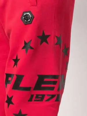 Philipp Plein Logo Skull Tracksuit Bottoms - Red
