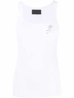 Philipp Plein Rhinestone-embellished Skull Tank Top