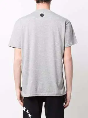 Philipp Plein Embellished-logo T-shirt - Grey