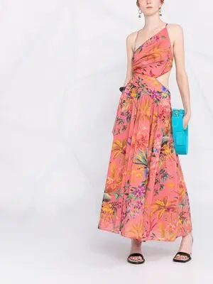 Zimmermann Tropicana One-shoulder Dress