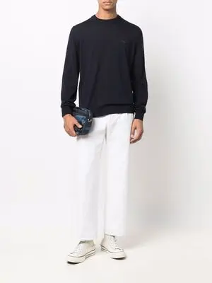 Lacoste Logo Embroidered Jumper - Blue