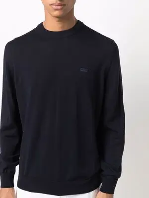 Lacoste Logo Embroidered Jumper - Blue