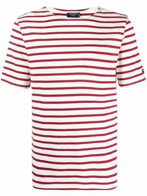 SAINT JAMES Stripe Print Cotton T-shirt