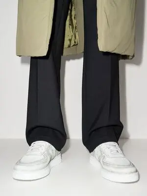 JOHN GEIGER Gf-01 Tweed Distressed-effect Sneakers