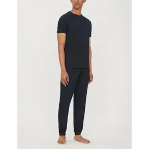 Derek Rose Basel Stretch-modal Pyjama Bottoms Xxl - Black
