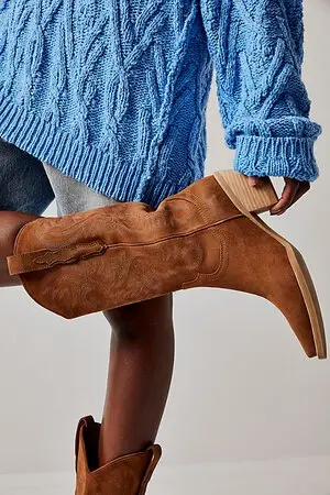 Jeffrey Campbell Jeffrey Campbell Dagget Western Boots Cognac Suede
