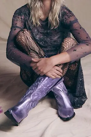 Jeffrey Campbell Jeffrey Campbell Dagget Western Boots Lilac Metallic