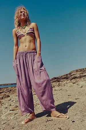 Free People Quinn Pants Cool Violet