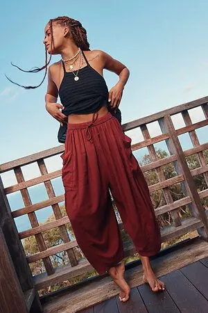 Free People Quinn Pants Garnet Grotto
