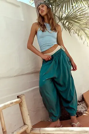 Free People Harem Pants - Green Pond