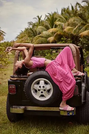 Free People Quinn Pants Miami Beet