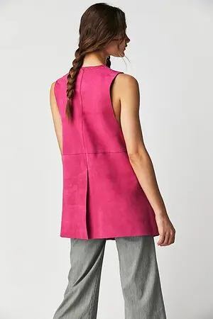 Free People Suede Low Rider Vest