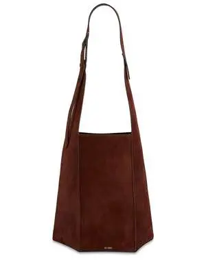 Attico Large 12 Pm Suede Shoulder Bag