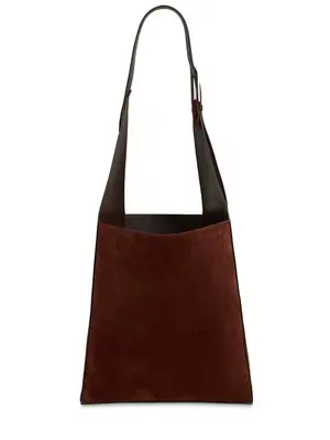 Attico Large 12 Pm Suede Shoulder Bag