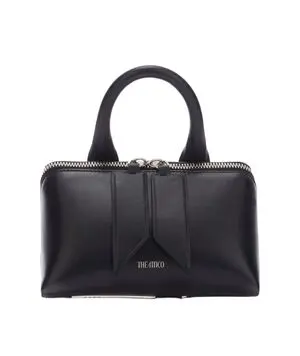 Attico Small Leather Top Handle Bag - Black