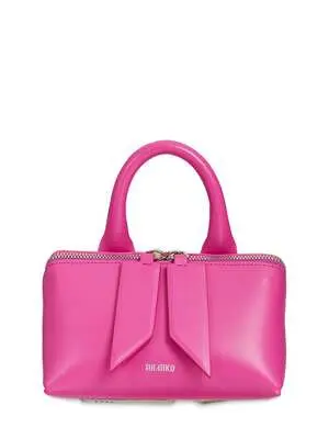 Attico Small Friday Leather Top Handle Bag Fuchsia