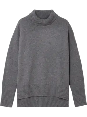LISA YANG Heidi Cashmere Turtleneck Sweater - Gray