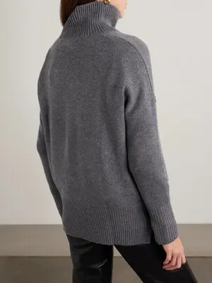 LISA YANG Heidi Cashmere Turtleneck Sweater - Gray