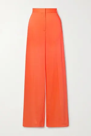 Christopher John Rogers Wide-leg Twill Pants - Orange