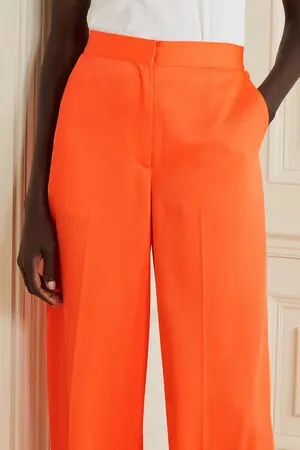 Christopher John Rogers Wide-leg Twill Pants