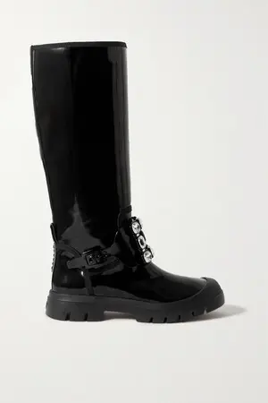 ROGER VIVIER Walky Viv Patent-leather Knee Boots