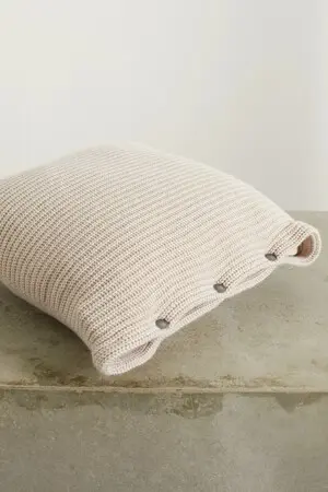 Brunello Cucinelli Ribbed Cashmere Down Cushion
