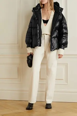 THE FRANKIE SHOP Val Hooded Quilted Recycled Shell Down Jacket