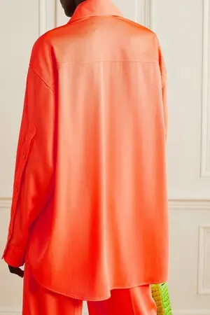 Christopher John Rogers Oversized Crepe Shirt