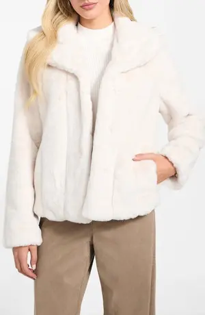 Guess Faux Fur Jacket - Ivory