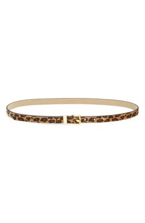 Nordstrom Nordstrom Metal Keeper Leather Belt Leopard