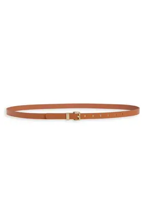 Nordstrom Nordstrom Metal Keeper Leather Belt Tan