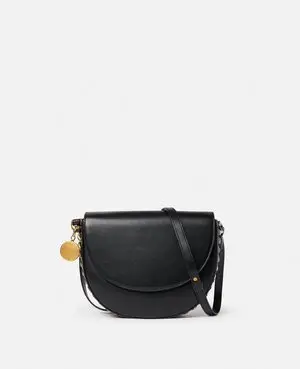 Stella McCartney Frayme Medium Flap Shoulder Bag - Black