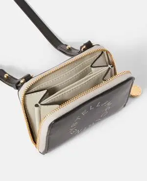 Stella McCartney Logo Zip Strap Cardholder