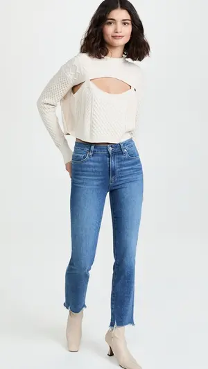 Paige Cindy Jeans With Destroyed Hem