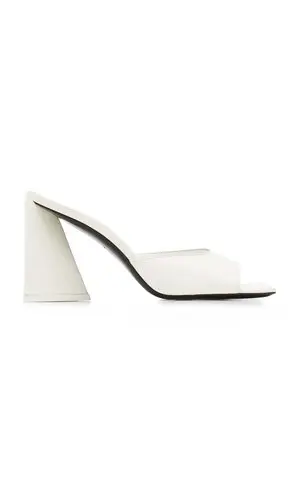 Attico Devon Leather Mules - White