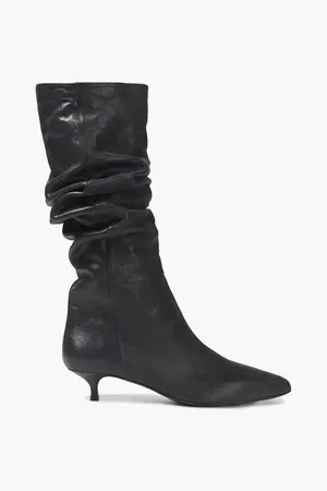 Zimmermann Gathered Metallic Leather Boots