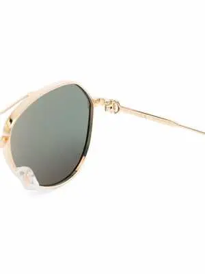 CARTIER Pilot-frame Metal Sunglasses