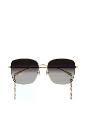 Gucci Oversized-frame Gradient Sunglasses - Gold