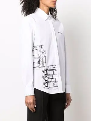 Off-White Graphic-print Long-sleeve Shirt