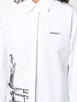 Off-White Graphic-print Long-sleeve Shirt