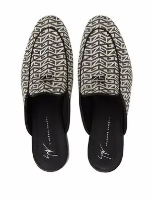 GIUSEPPE ZANOTTI Rudolph Monogram Print Loafers