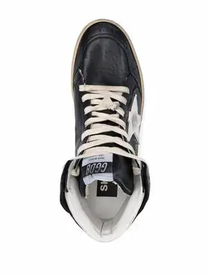 GOLDEN GOOSE Logo-print High-top Sneakers - Black