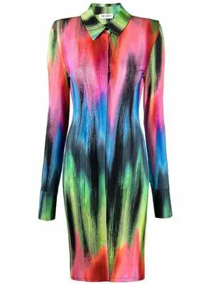 Attico Graphic-print Shirtdress