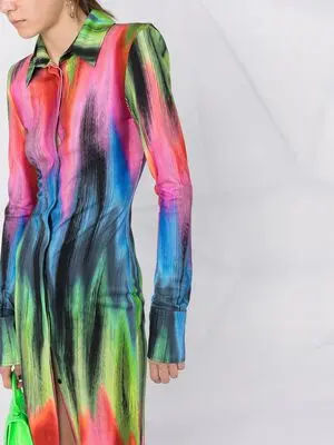 Attico Graphic-print Shirtdress