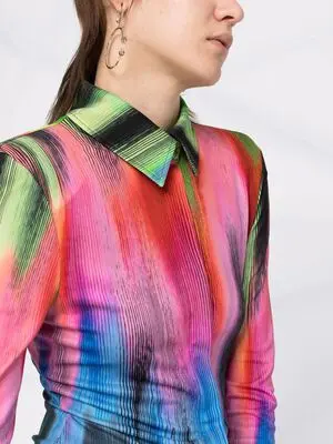 Attico Graphic-print Shirtdress