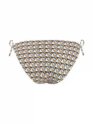 Tory Burch Abstract-print Side-tie Bikini Bottom