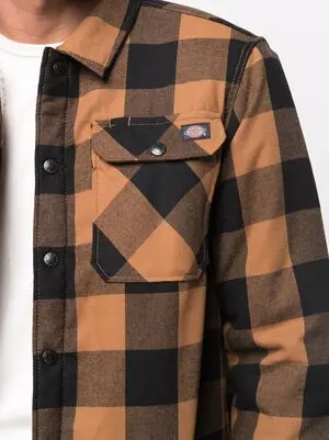 Dickies Plaid Check Print Jacket - Brown