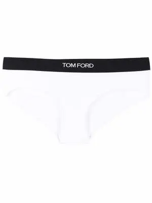 TOM FORD Logo-waistband Briefs - White