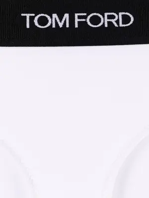 TOM FORD Logo-waistband Briefs - White